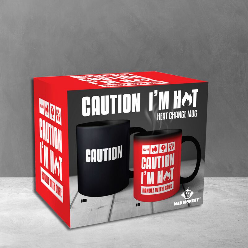 Caution I´m Hot | Sprüche Tasse | EMP