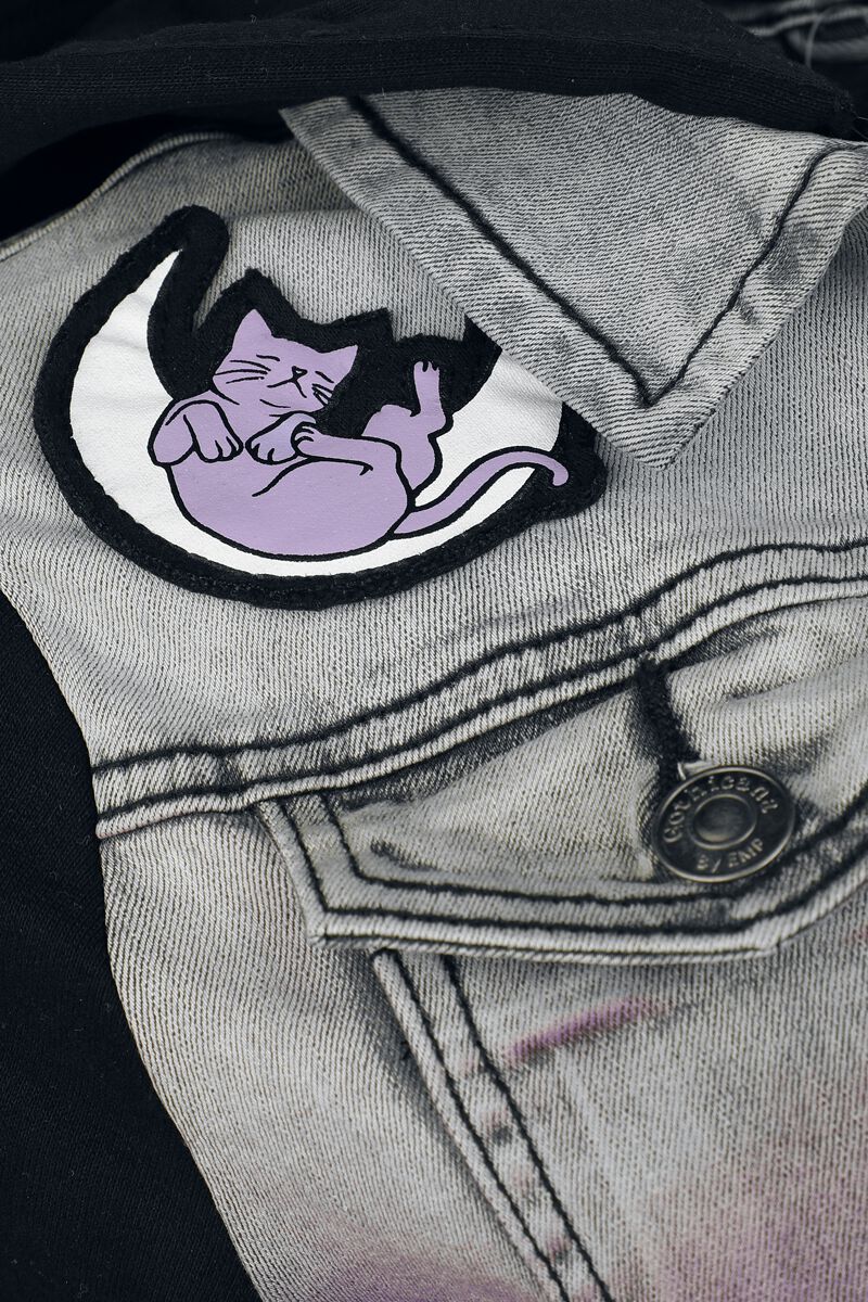 Jacket With Cat Patches | Gothicana by EMP Jeansjacke | EMP