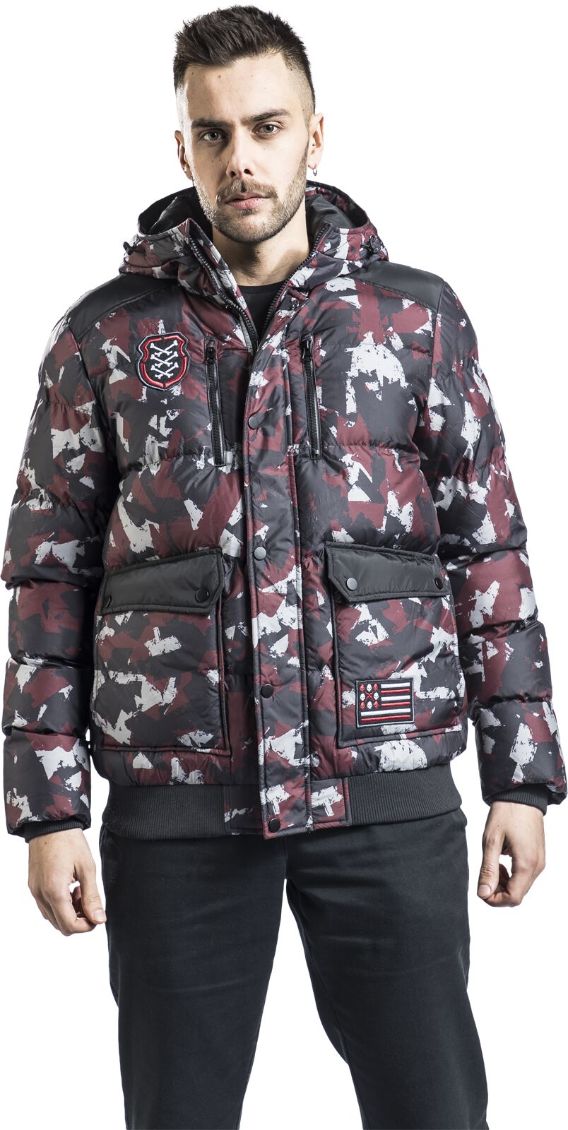 Camouflage puffer jacket | Rock Rebel by EMP Winterjacke | EMP