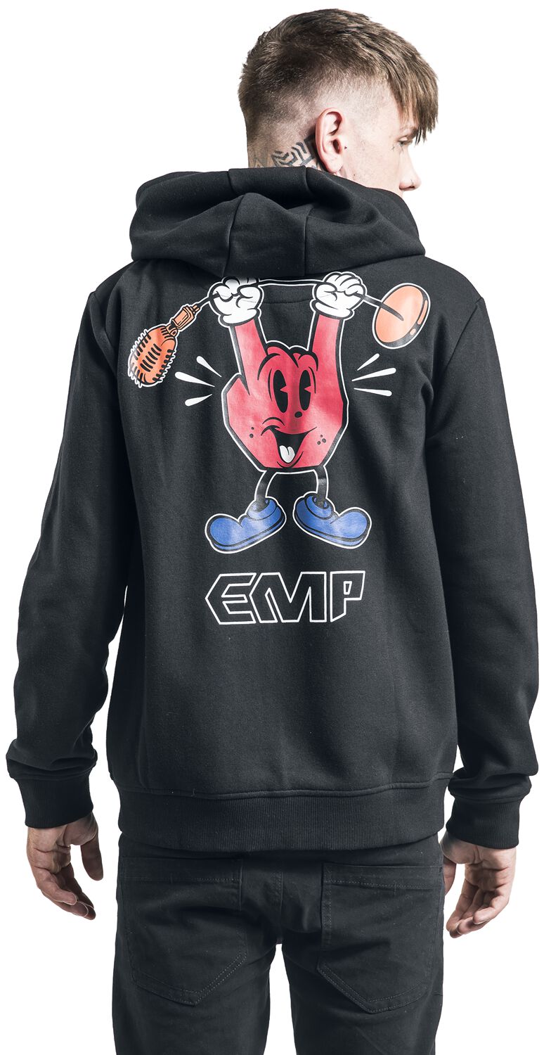 Kapuzenjacke mit Rockhand Motiv und EMP Logo | EMP Stage Collection ...