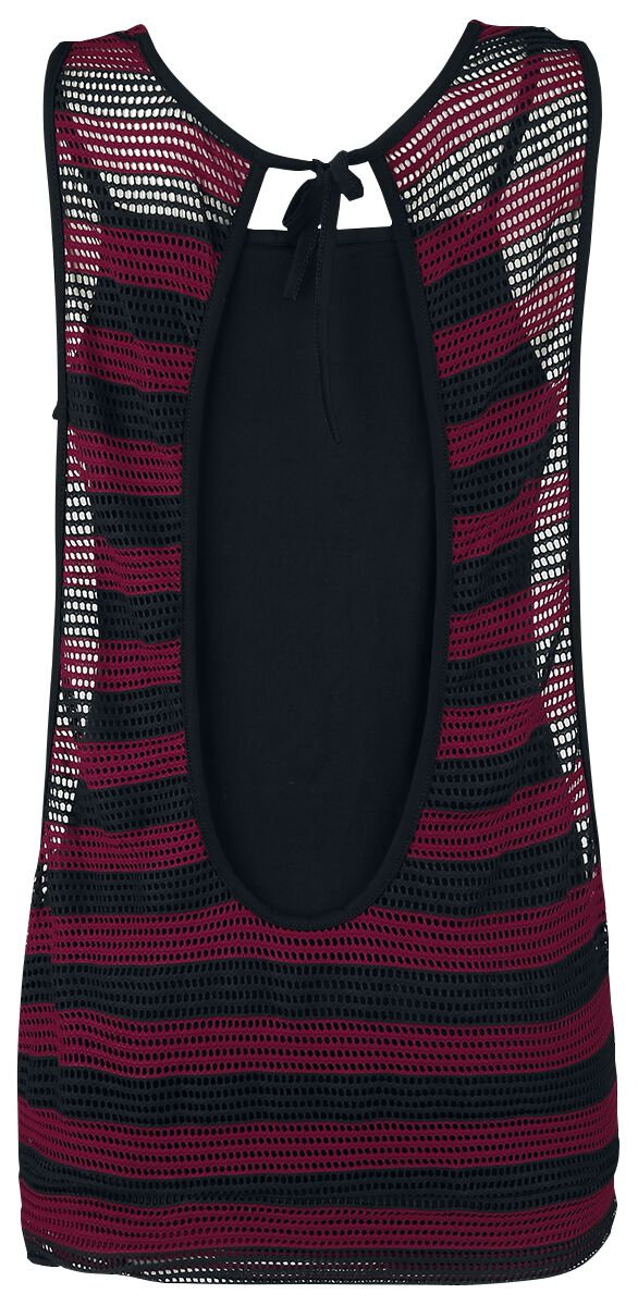 2 in 1 Double Layer Stripe Mesh Top | RED by EMP Top | EMP