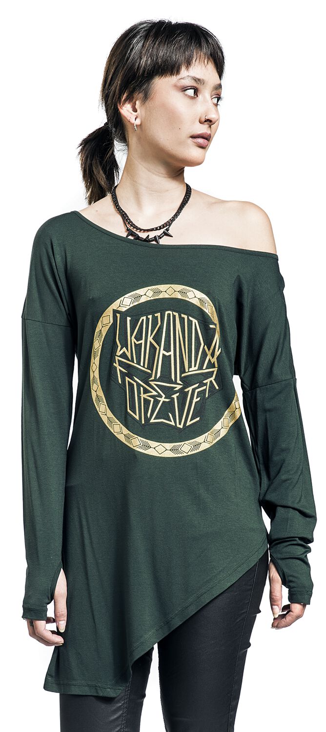 Golden Logo | Black Panther Langarmshirt | EMP