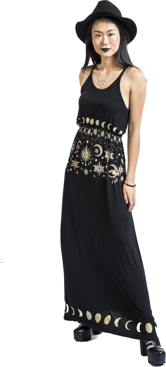 Maxidress with Sun, Moon and Stars Print | Gothicana by EMP Langes ...