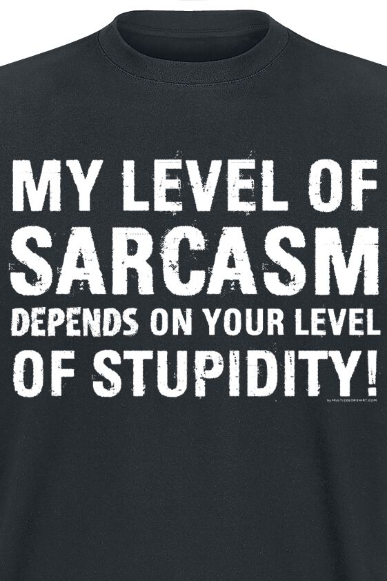My Level Of Sarcasm Depends On Your Level Of Stupidity! | Sprüche T ...