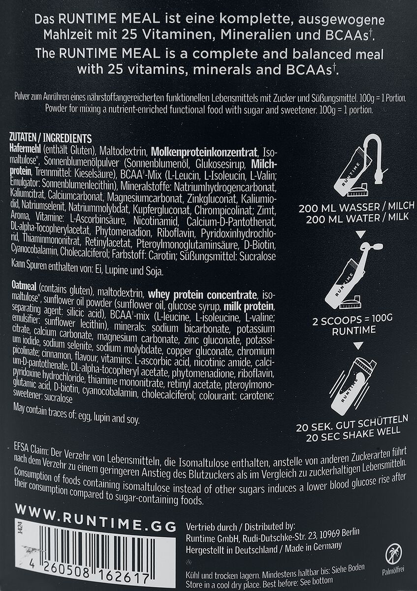 Meal - Original 1500g TUB | Runtime Shake | EMP