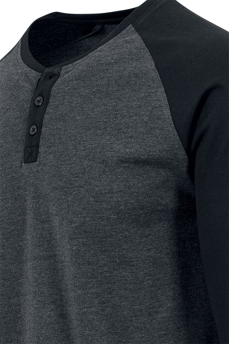 Contrast Raglan Henley L/S | Urban Classics Langarmshirt | EMP