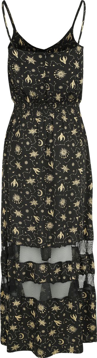 Dress with Stars, Sun and Moon | Gothicana by EMP Langes Kleid | EMP