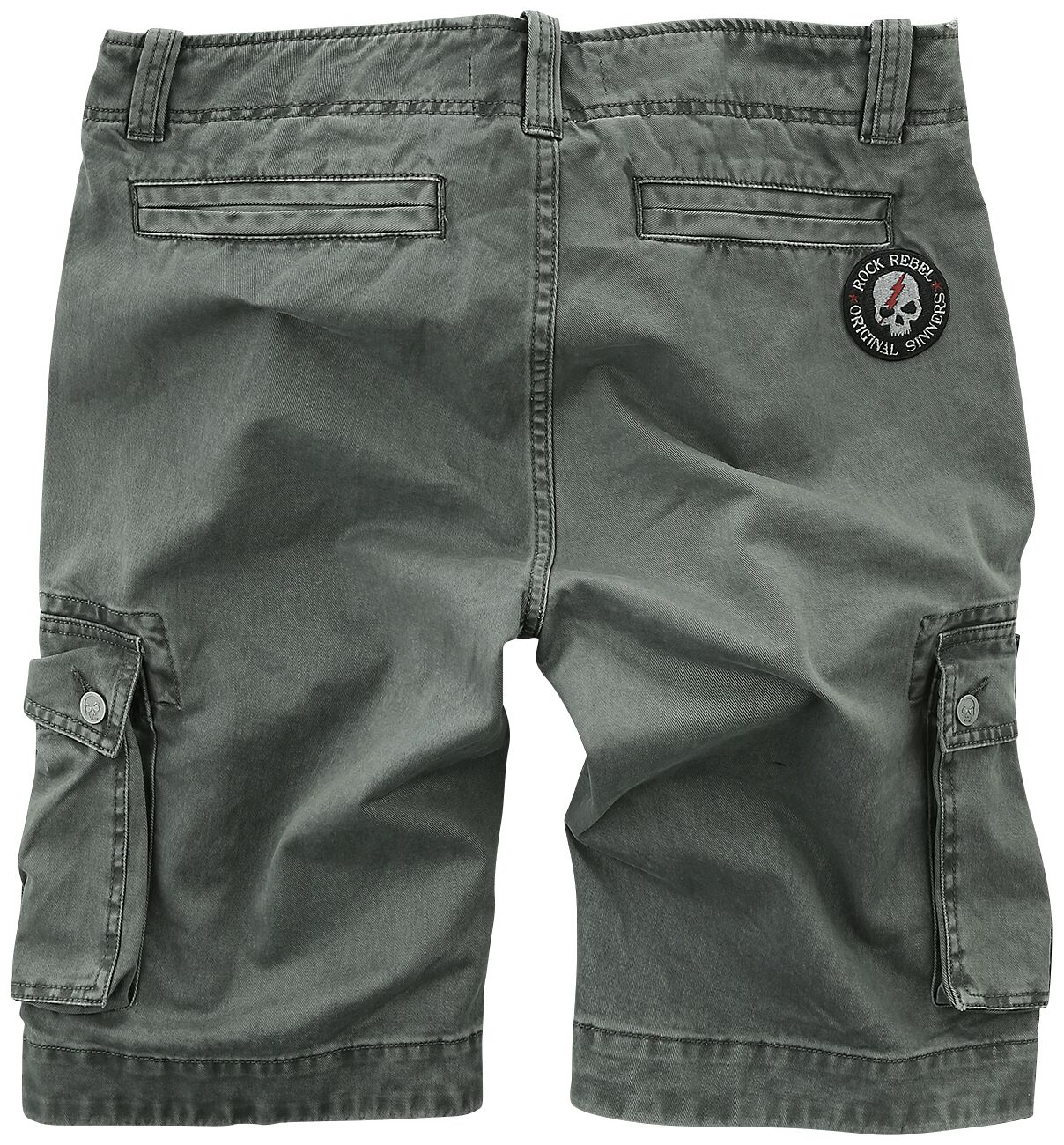 Graue Cargo Shorts mit Patches | Rock Rebel by EMP Short | EMP