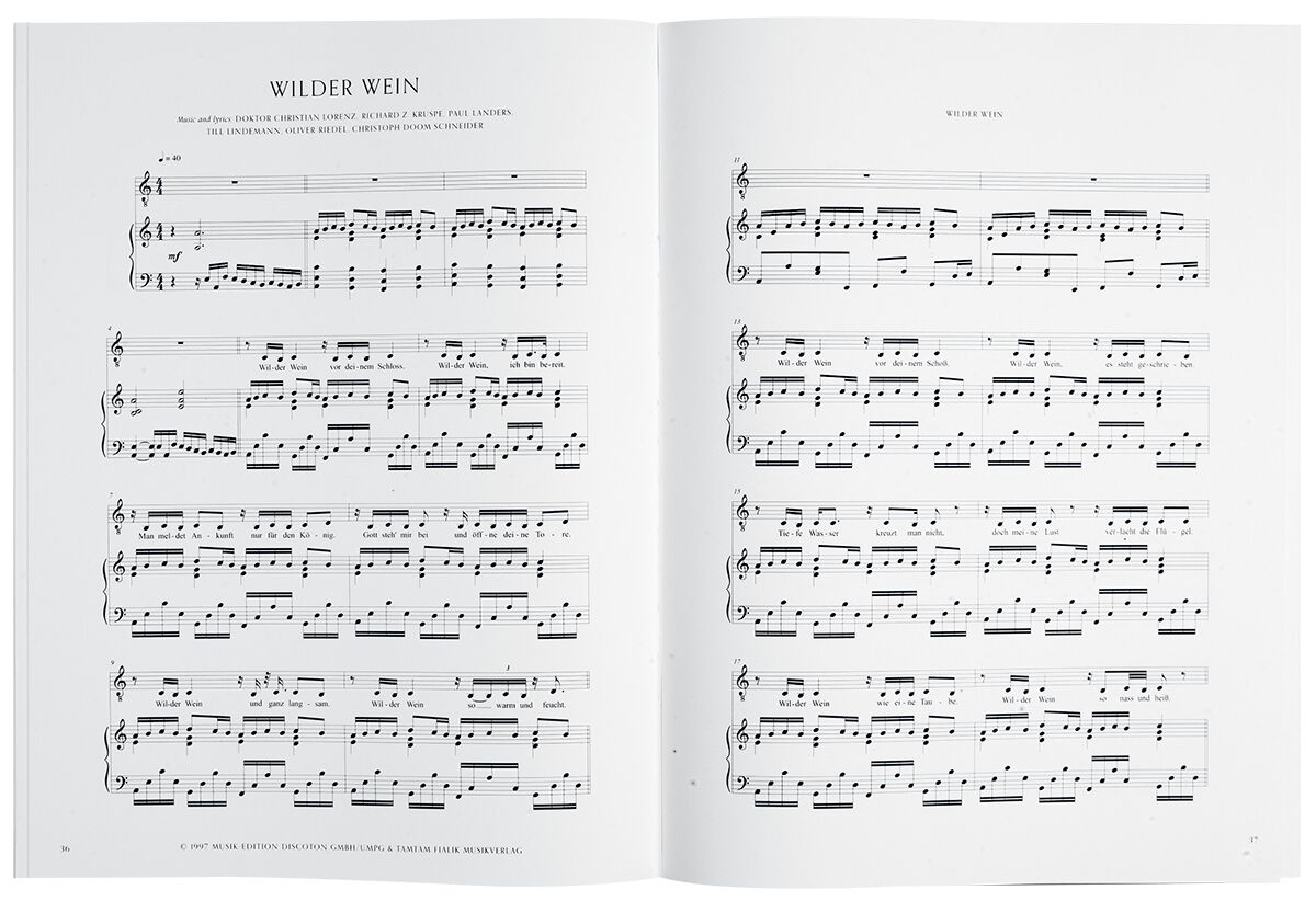 XXI - Notenbuch KLAVIER (Rammstein Edition 2015) | Rammstein Sachbuch | EMP