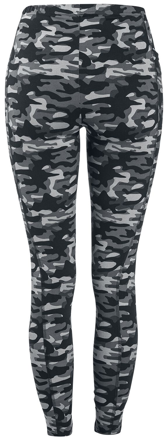 Graue Camo-Leggings mit seitlichen Taschen | Rock Rebel by EMP Leggings ...