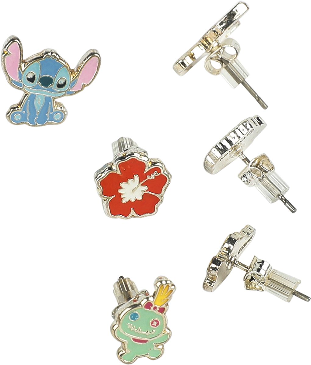 Stitch, Hibiskus & Schrulle | Lilo & Stitch Ohrstecker-Set | EMP