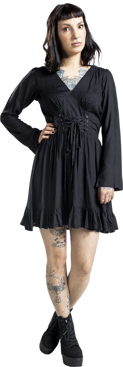 Dress With Front Lacing | Black Premium by EMP Kurzes Kleid | EMP