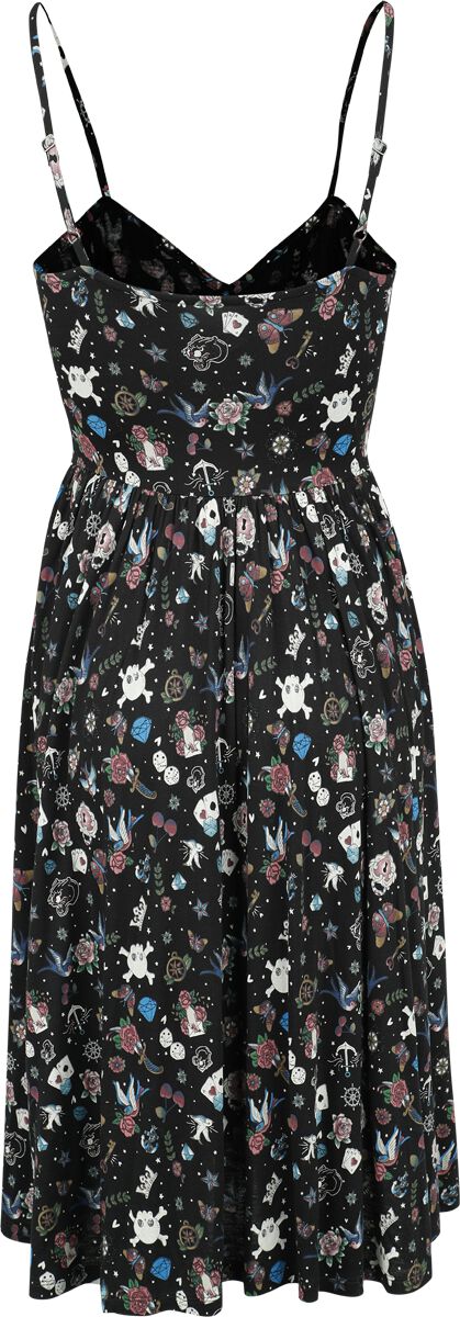 Dress with Old School Print | Rock Rebel by EMP Mittellanges Kleid | EMP