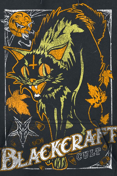 Vintage Halloween Cat Hoodie | Blackcraft Cult Kapuzenpullover | EMP